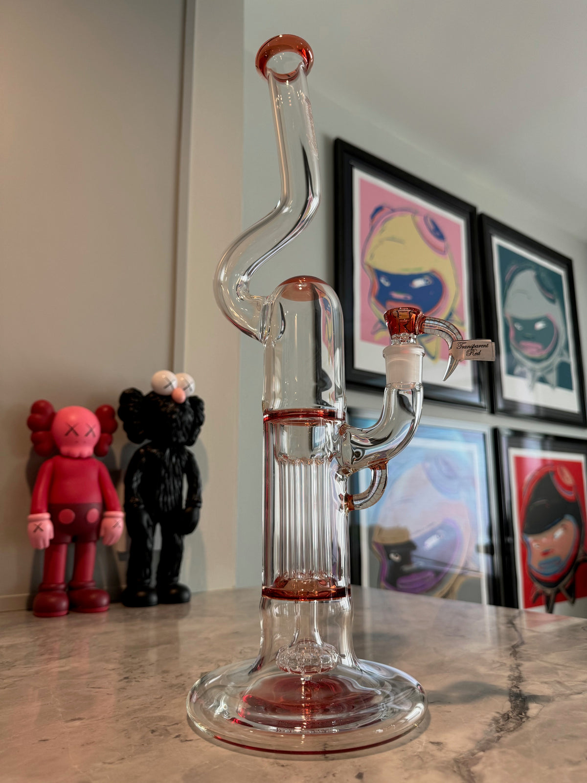 Natty Neck Hollow Foot Pillar (Full Accent) – Boro Brothers Glass Gallery
